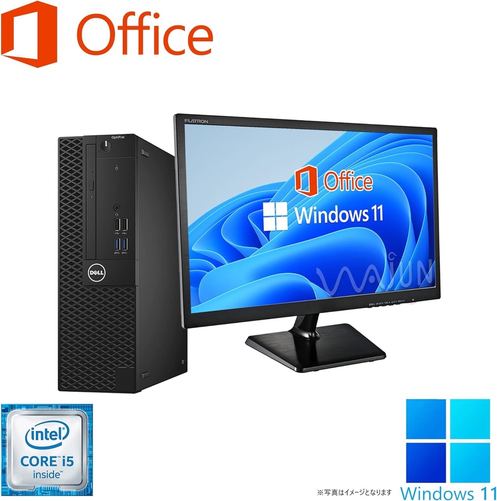 DELL OptiPlexシリーズ 中古デスクトップパソコン/22型液晶セット/Win 11 Pro/MS Office H&B 2019/Core i5-6500/WIFI ...